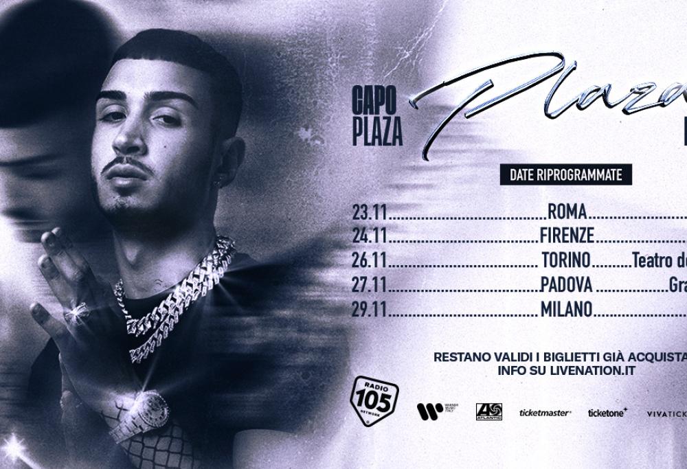 Capo Plaza: posticipato il tour 2022 - Radio 105