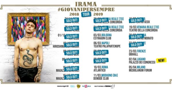 Irama: nuova data per il Giovani per Sempre Tour - Radio 105